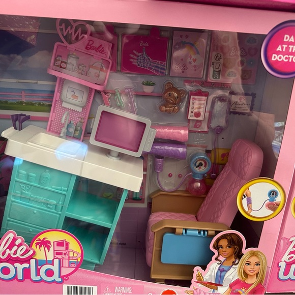 Barbie | Toys | Barbie Doctors Office Playset With Pink And Teal ...